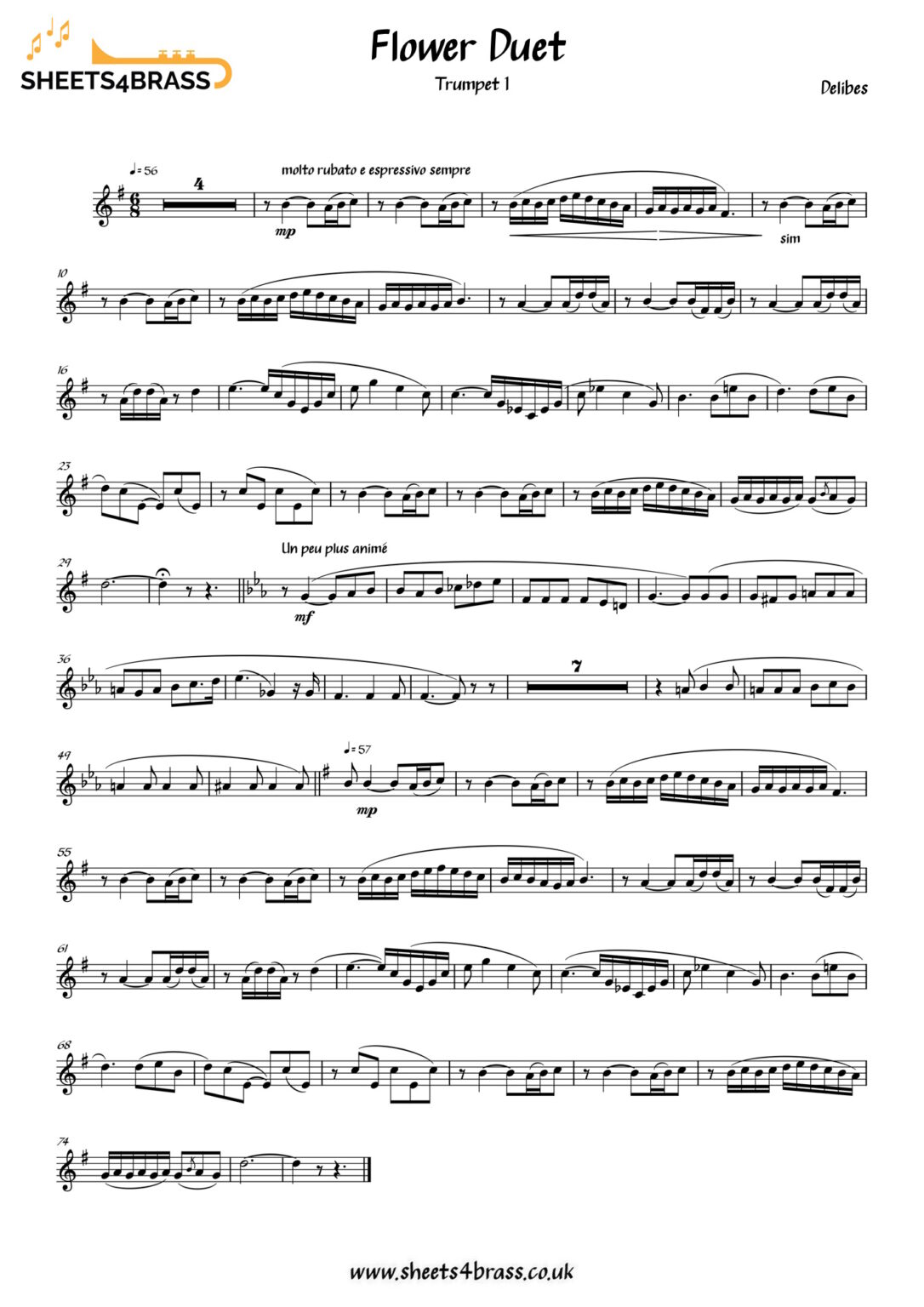 Free Sheet Music for Trumpet and other Brass Instruments